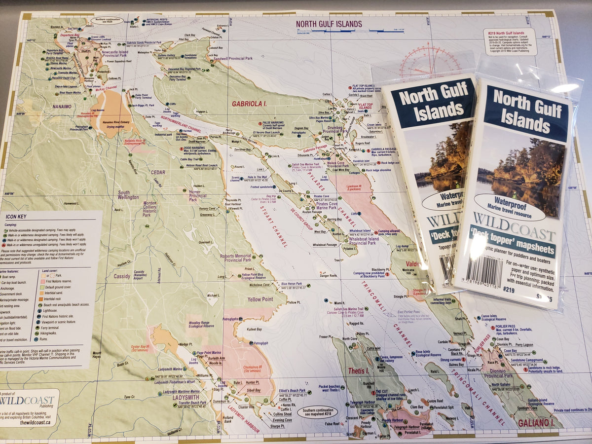 North Gulf Islands map/chart for kayaking and boating – Wild Coast ...