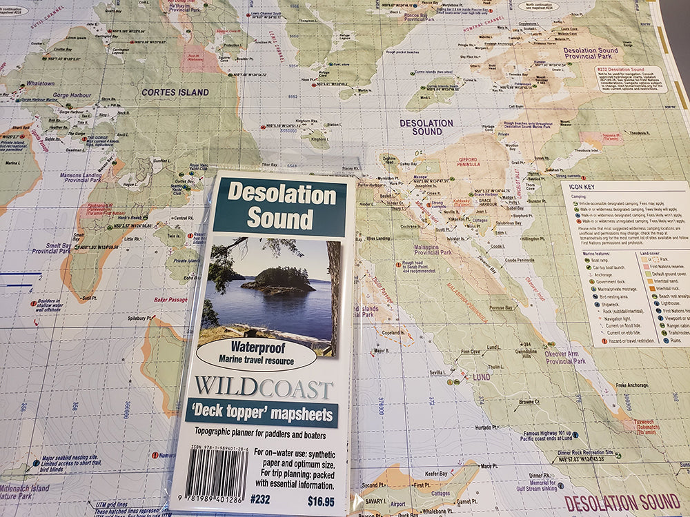Desolation Sound map/chart for kayaking and boating – Wild Coast Publishing